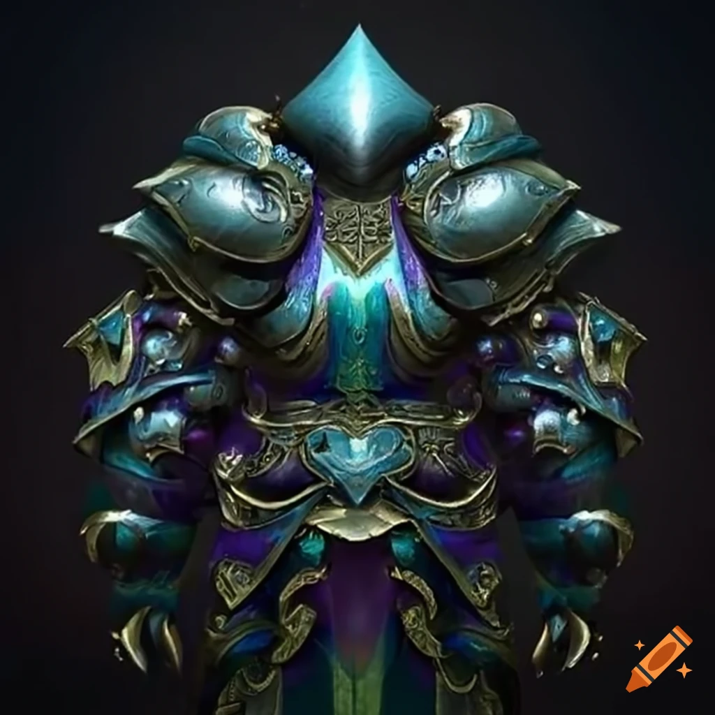 Adorned magic armor from the front on Craiyon