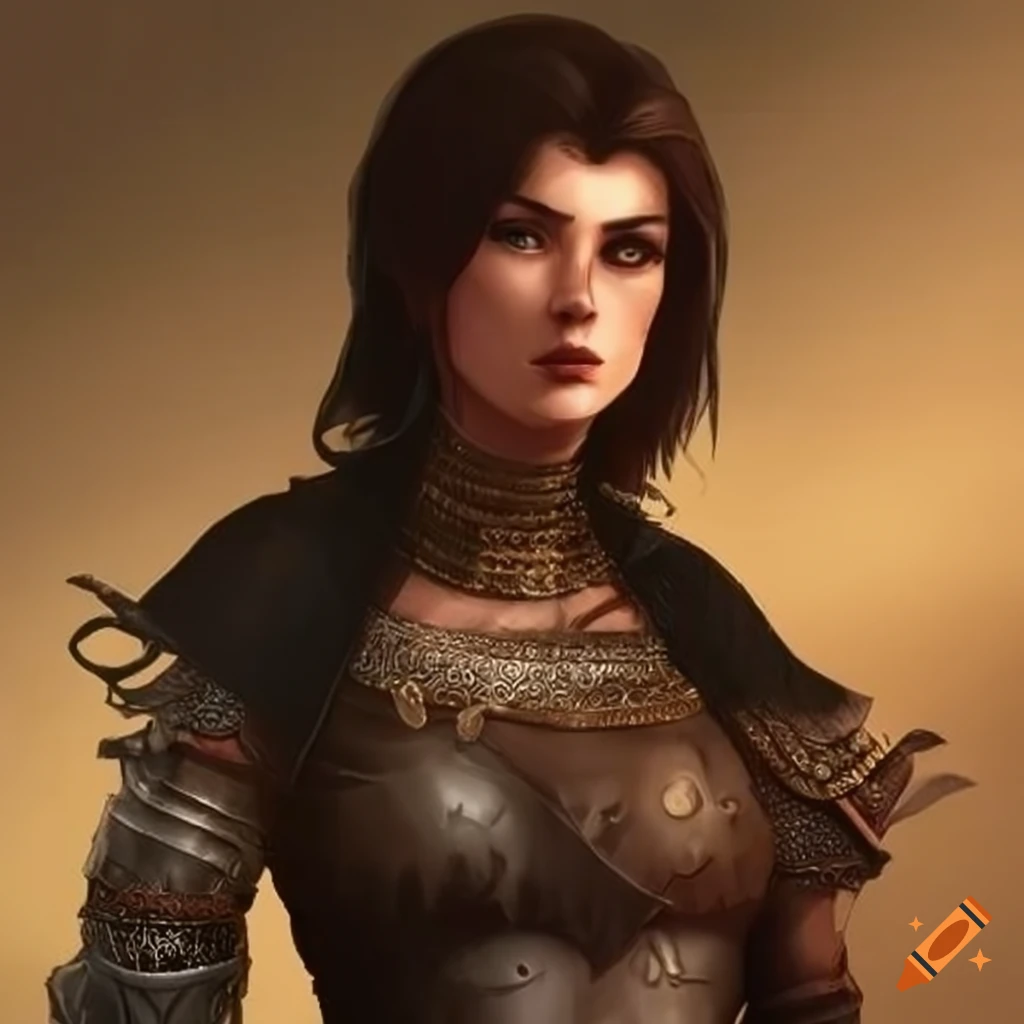 Middle Eastern Female Knight With Short Dark Hair On Craiyon