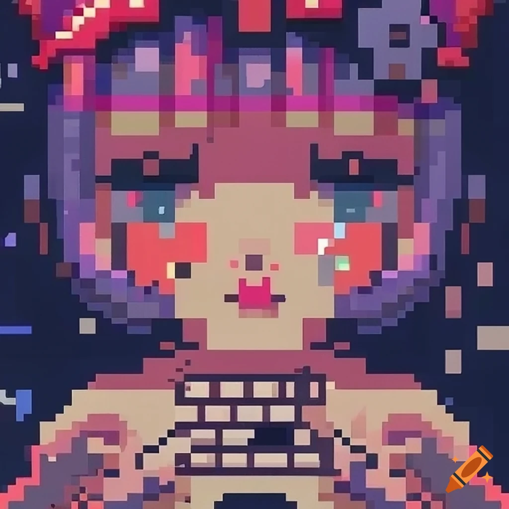 Pixel art with dithering in nes style featuring an asian version of ...