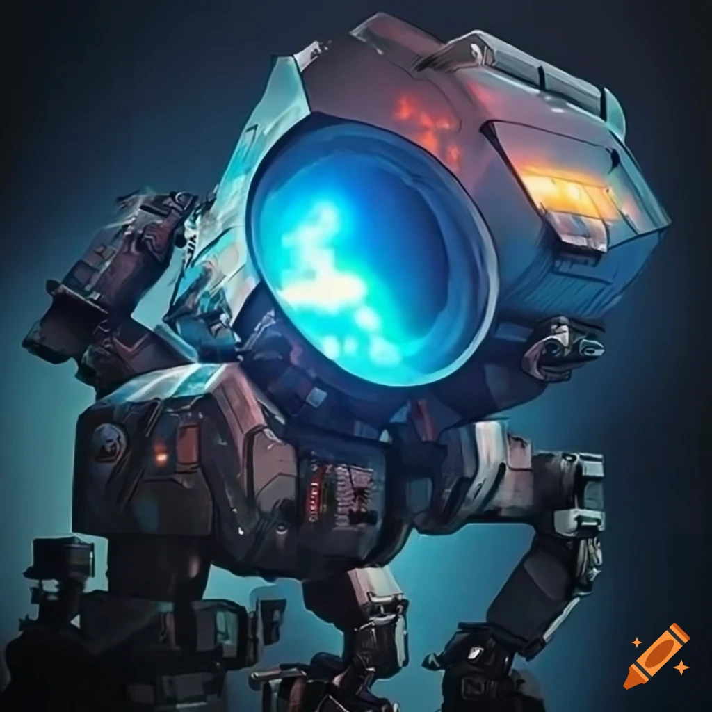 Wrapped canvas of projector mech zatoichi art piece on Craiyon