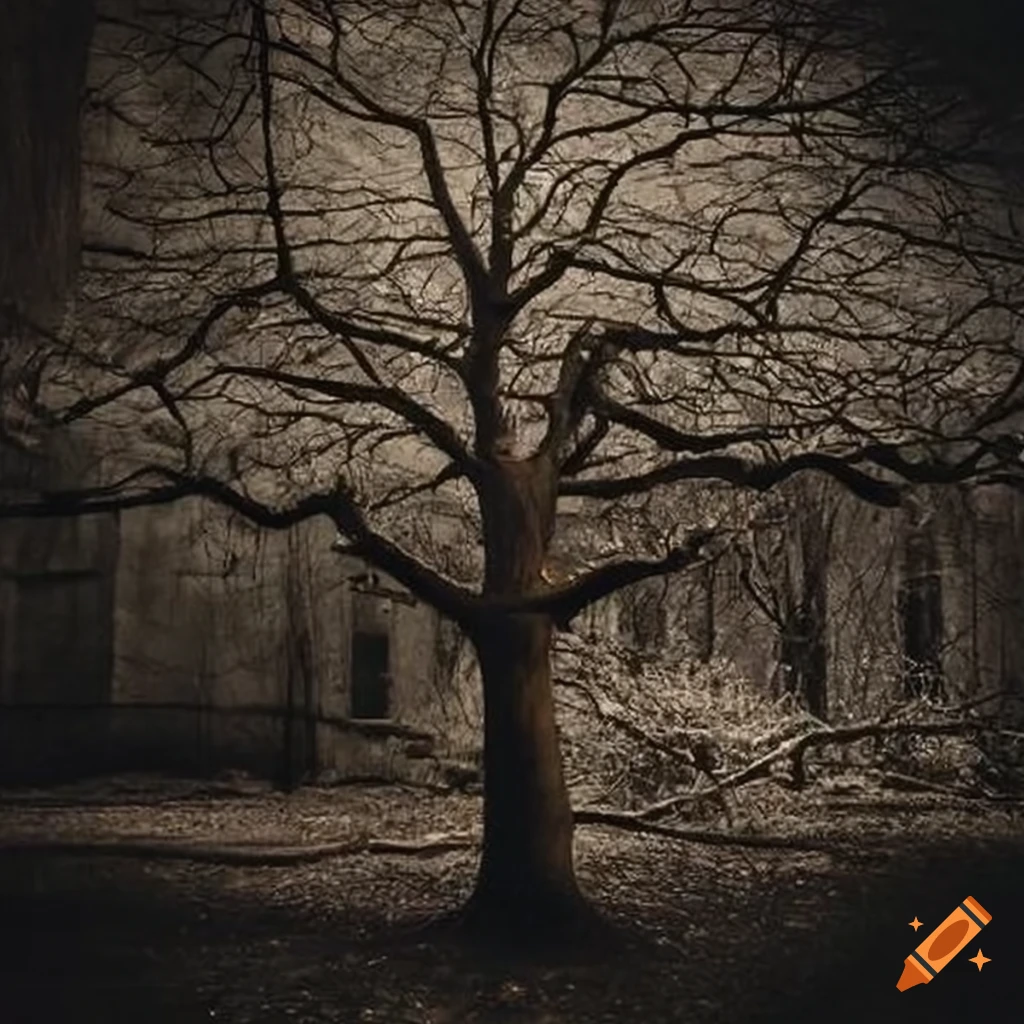 Tree surrounded by ancient spirits on Craiyon