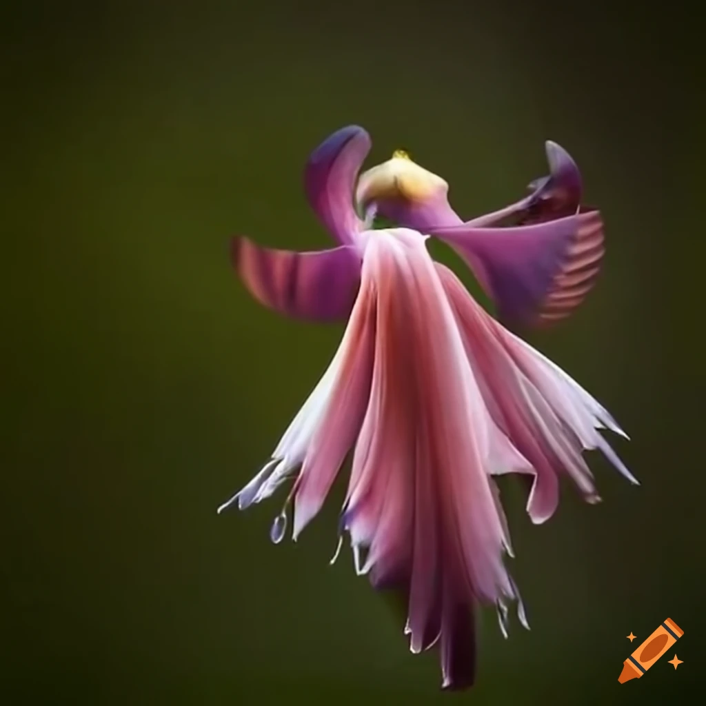 Tall blooming flower dancing and swaying on Craiyon