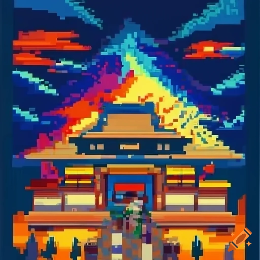 Pixel art with dithering in sega genesis style inspired by vintage ...