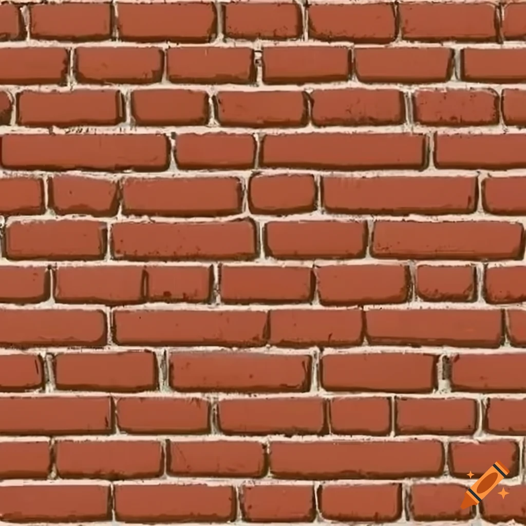 Seamless cartoon brick texture on Craiyon