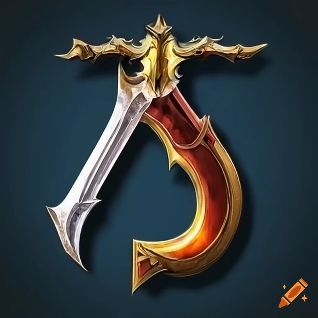 Legendary sword-shaped letter t on Craiyon