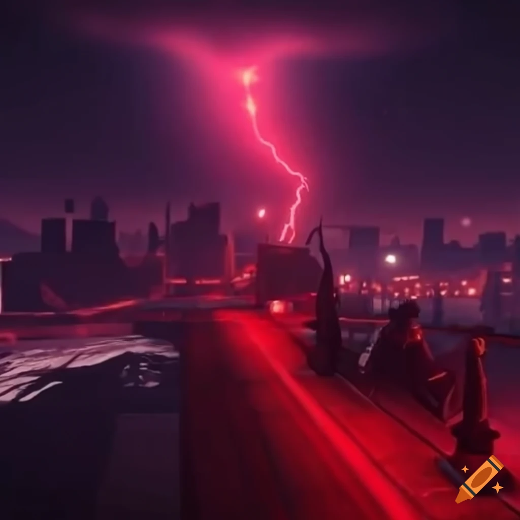 Lightning Roleplay Whitelist Fivem in red on Craiyon