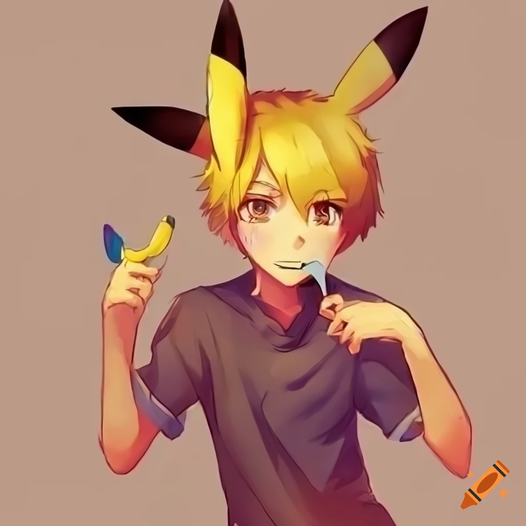 Pikachu boy gijinka character on Craiyon