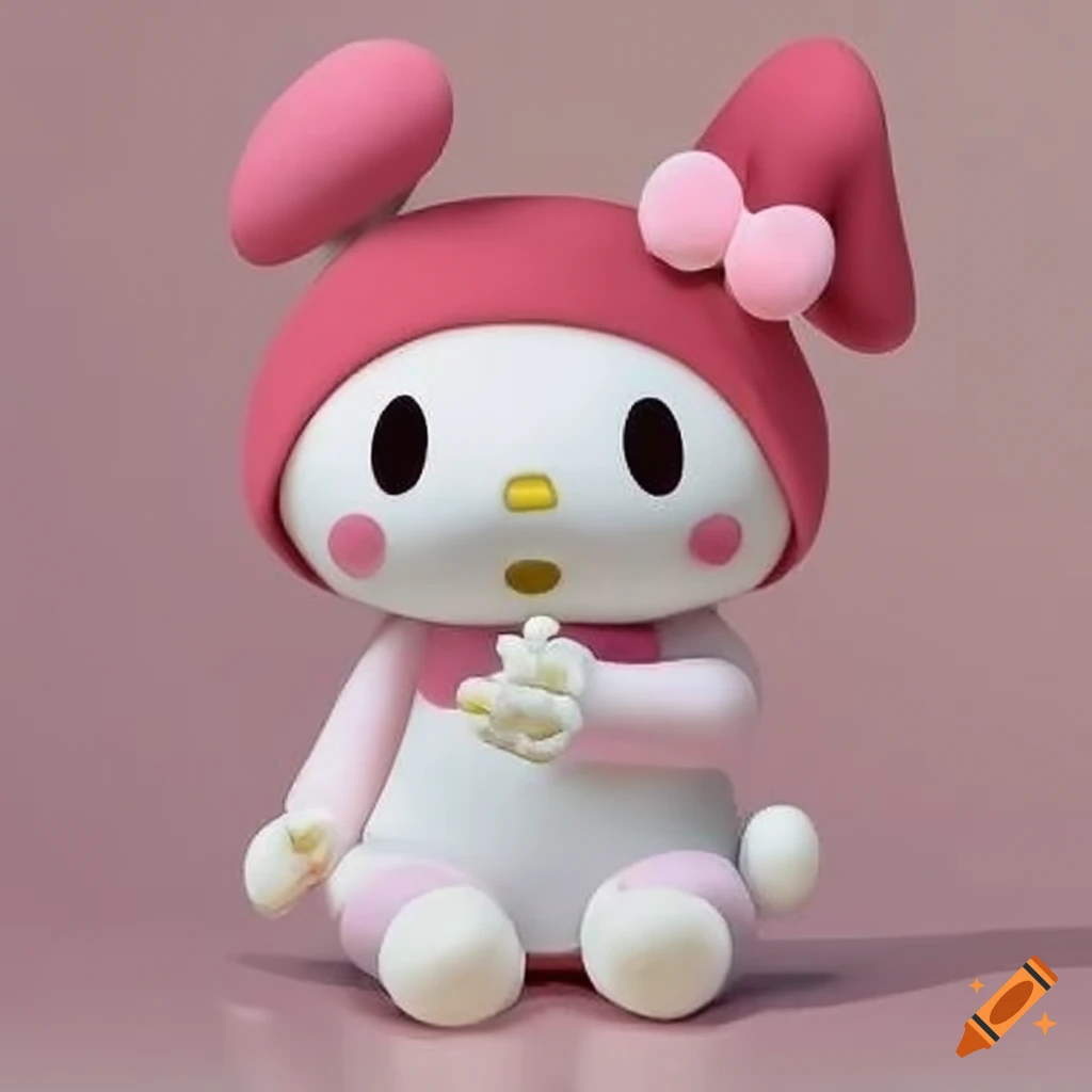 My melody character in a desperate situation on Craiyon