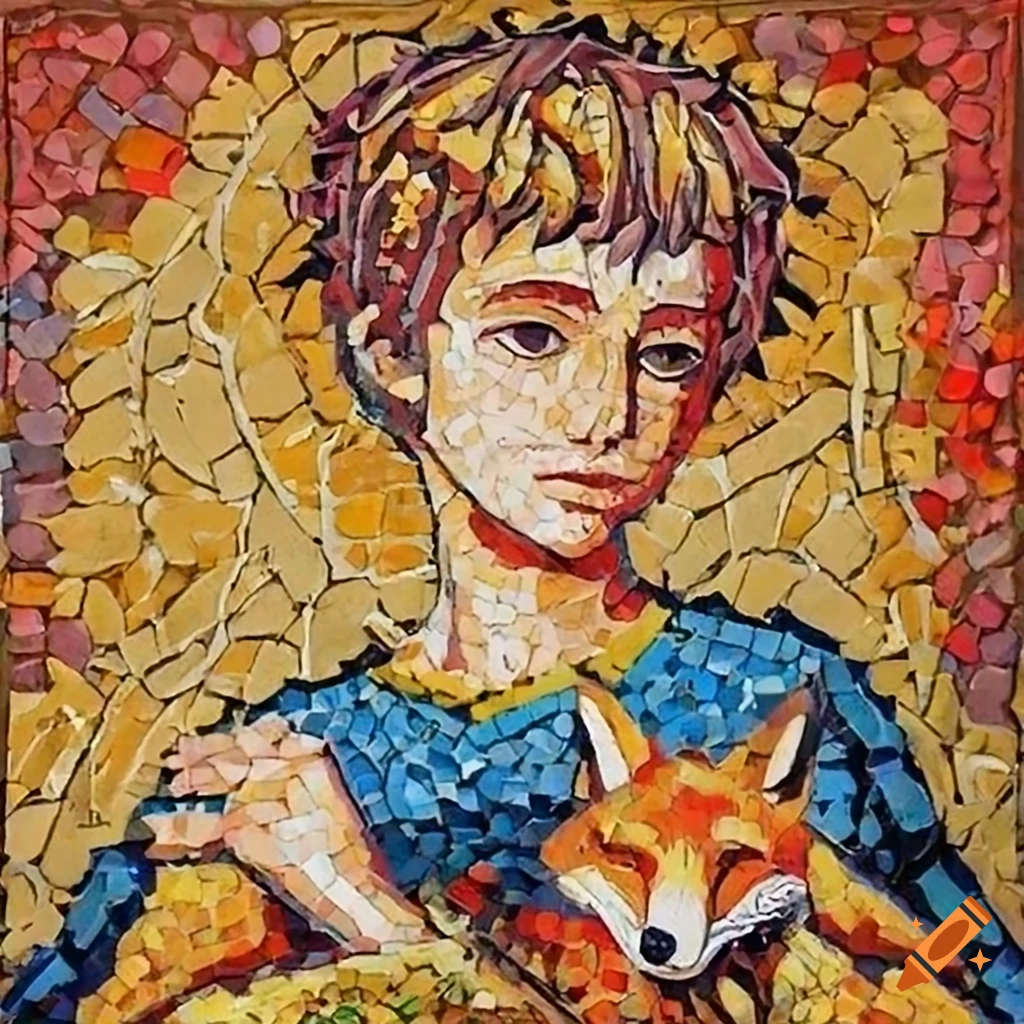 Saint Exupery's Little Prince and Fox depicted in a Bizantine mosaic on ...