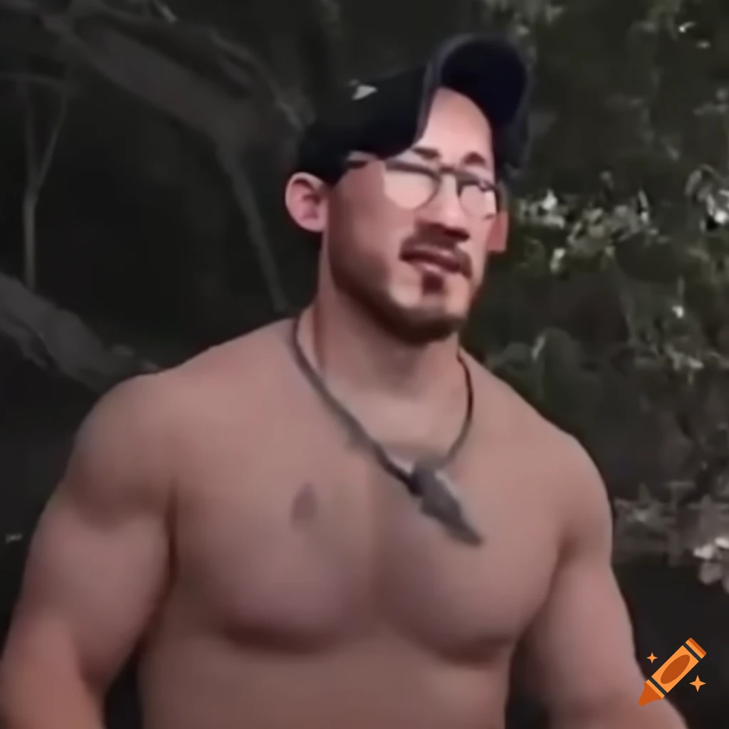 Markiplier as a Crytid caught on trail camera footage at night on Craiyon