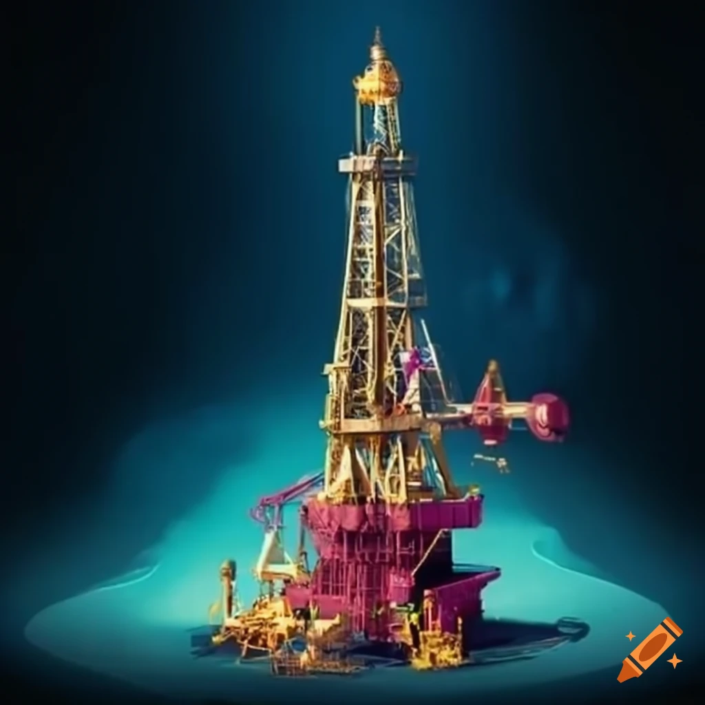 Drilling rig in disney style on Craiyon