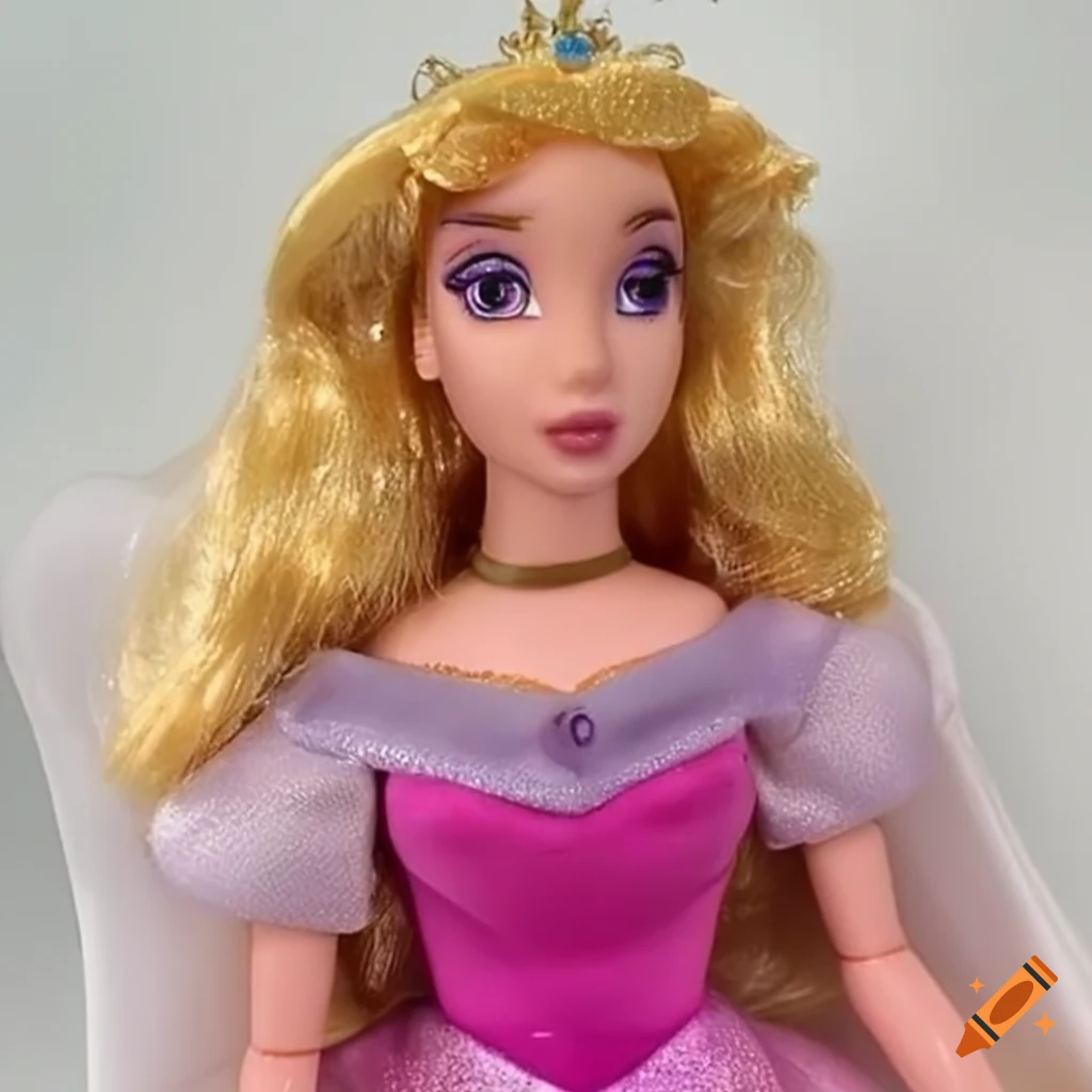 Princess aurora baddie doll with purple eyes on Craiyon