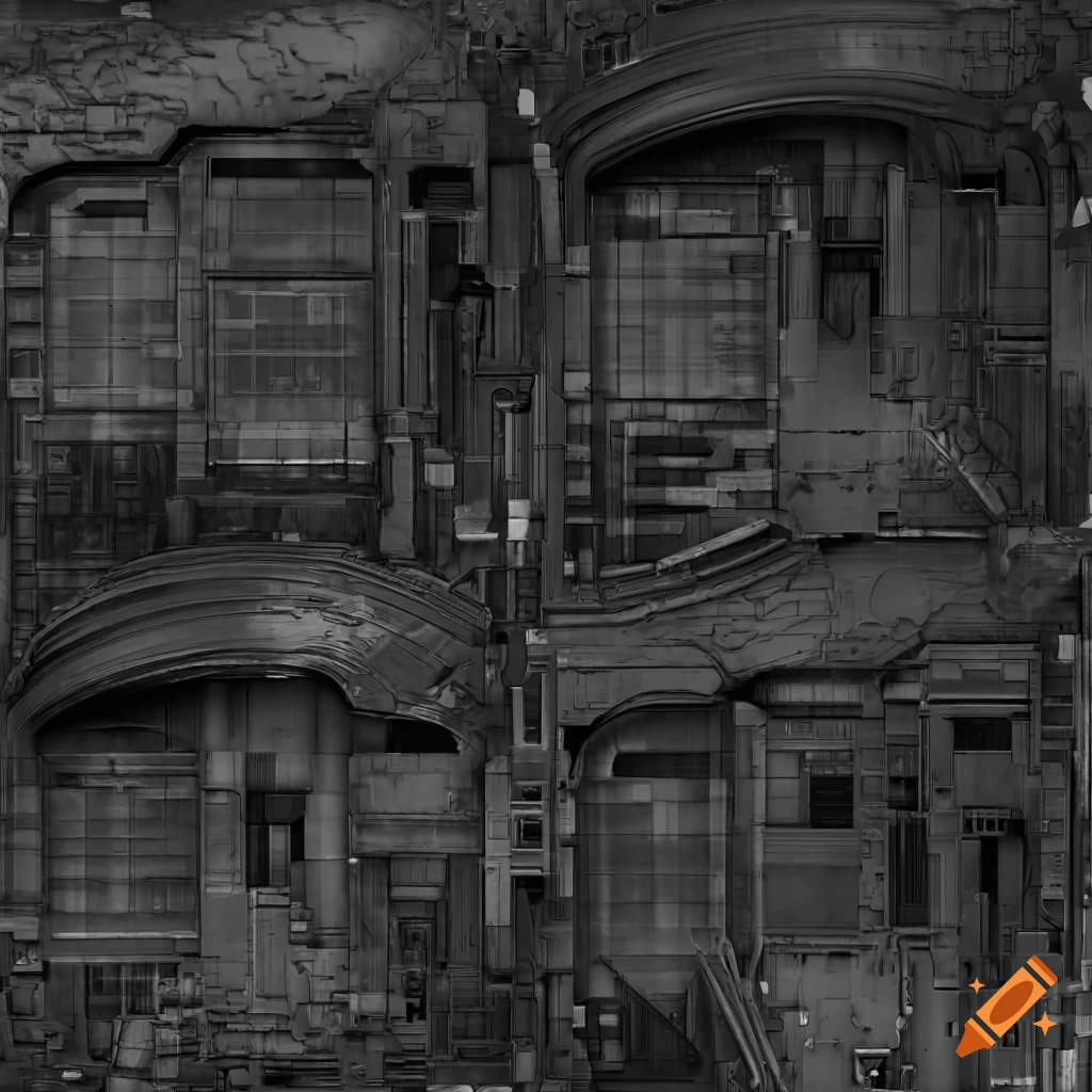 8k industrial hardsurface details texture map in grayscale on Craiyon