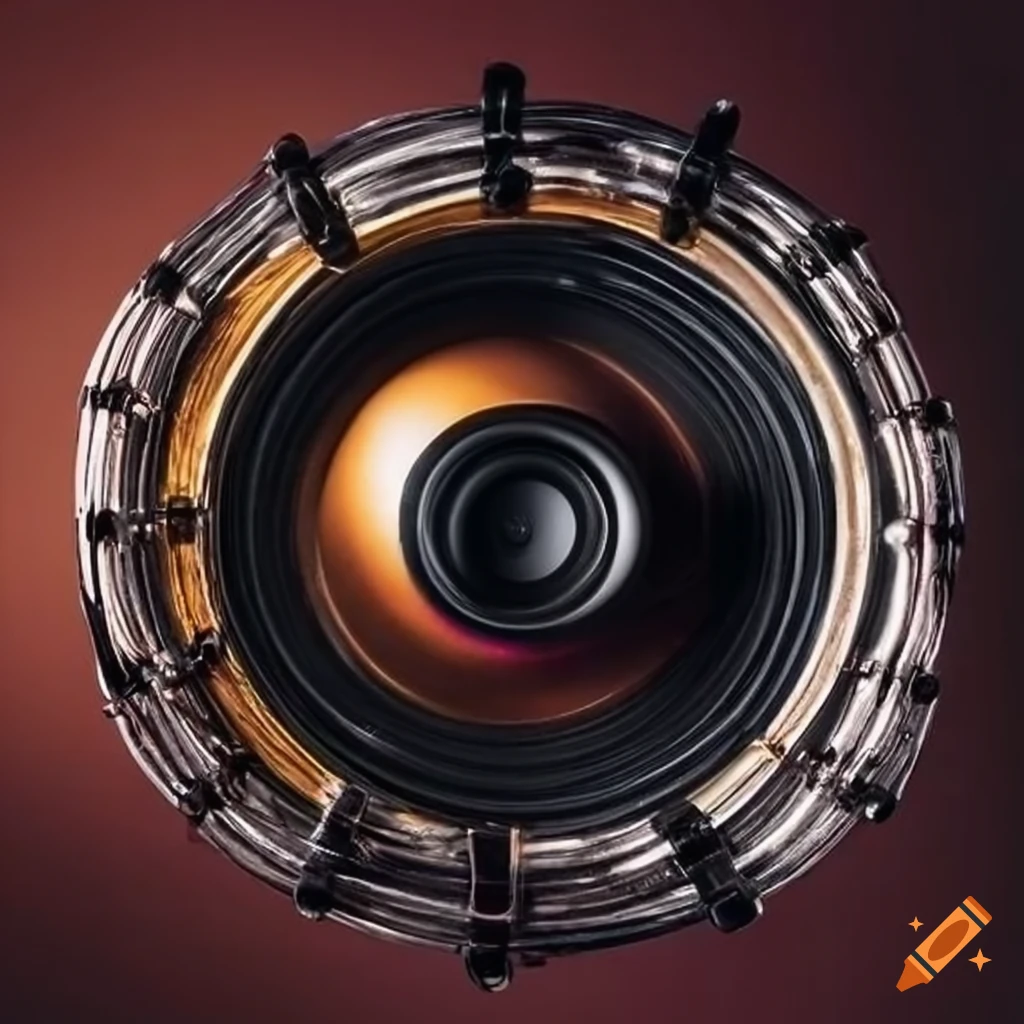 Punk machine with metal tubes, gramophone horns, and speakers on Craiyon