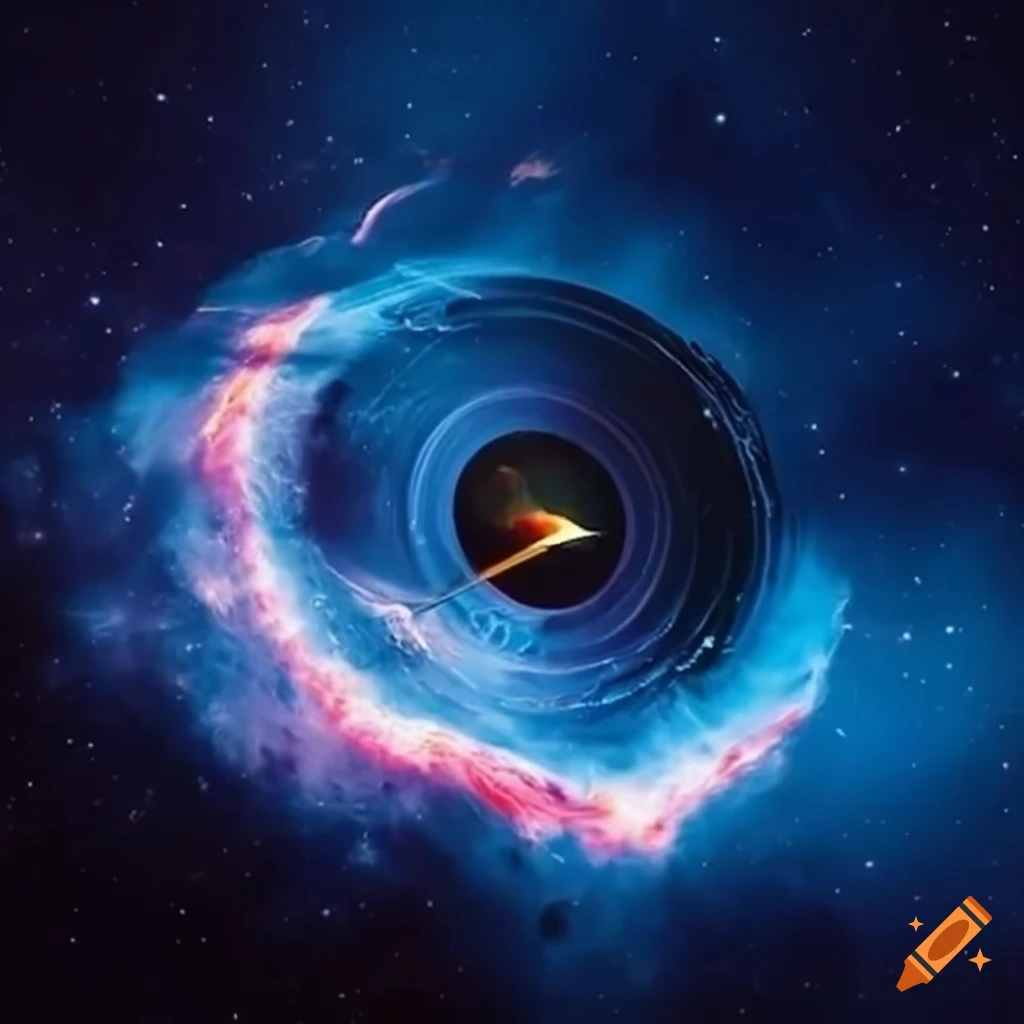 Giant flaming music record floating in space on Craiyon