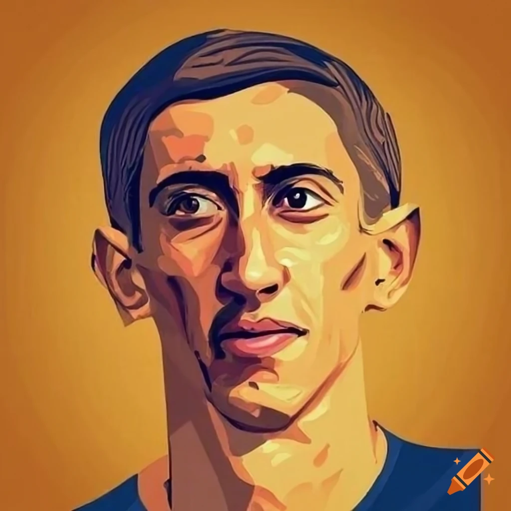 Football player angel di maria depicted as a saint in a medieval ...