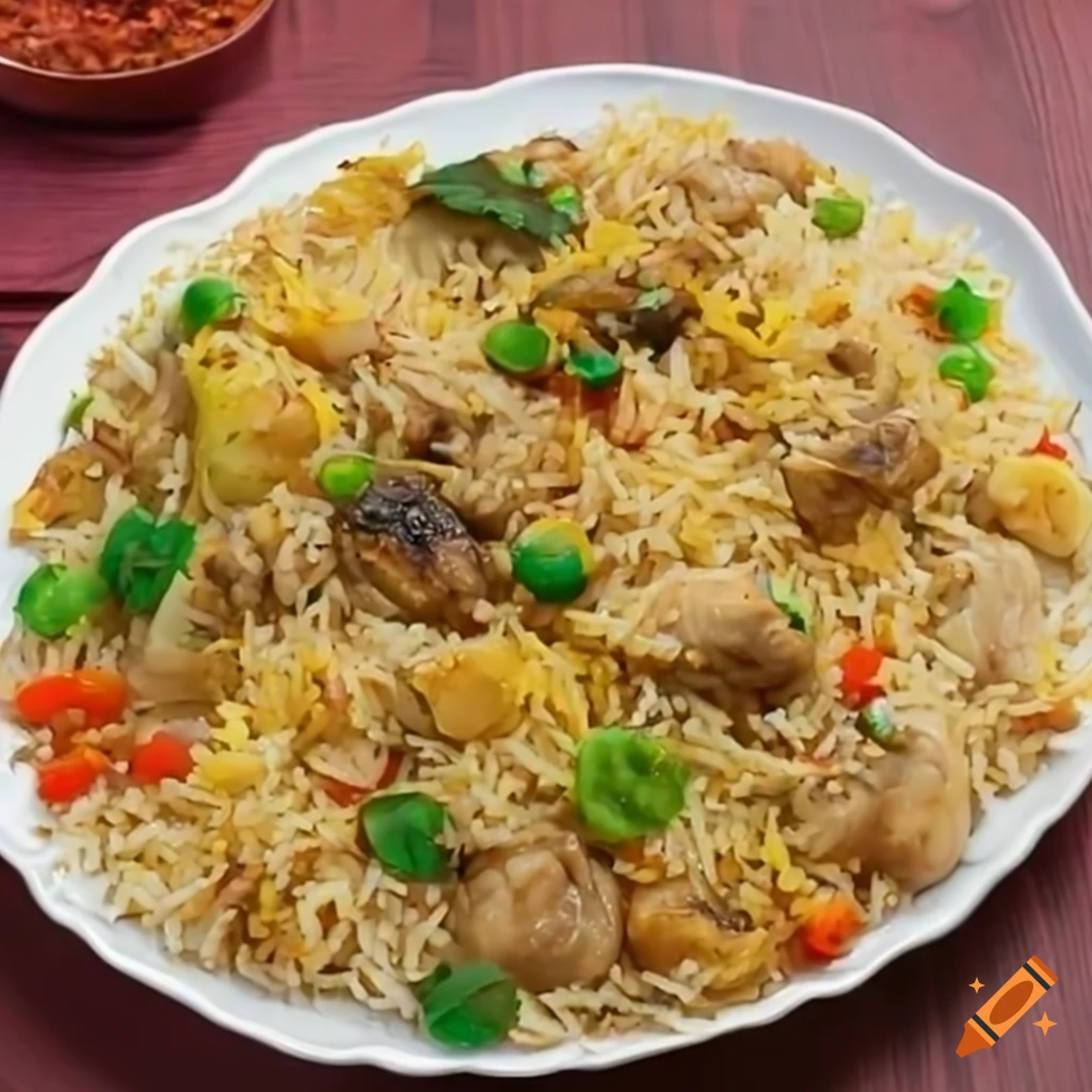 Chicken pulao on Craiyon