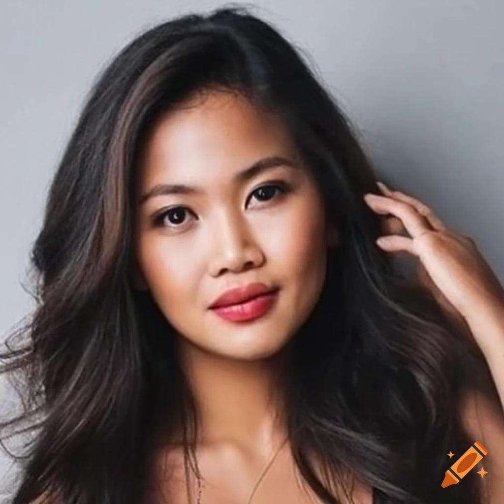 Filipina woman with distinct facial features on Craiyon