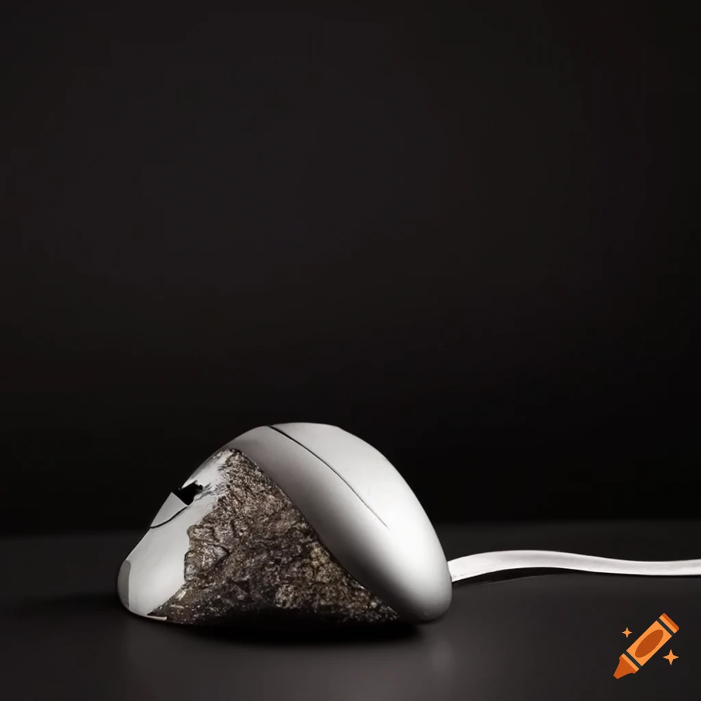Unique computer mouse crafted from meteorite and ceramic smalt on Craiyon