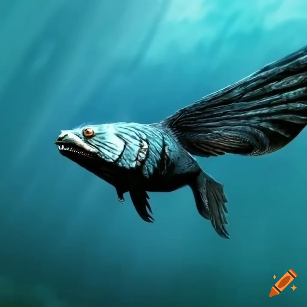 Skyrim flying fish on Craiyon