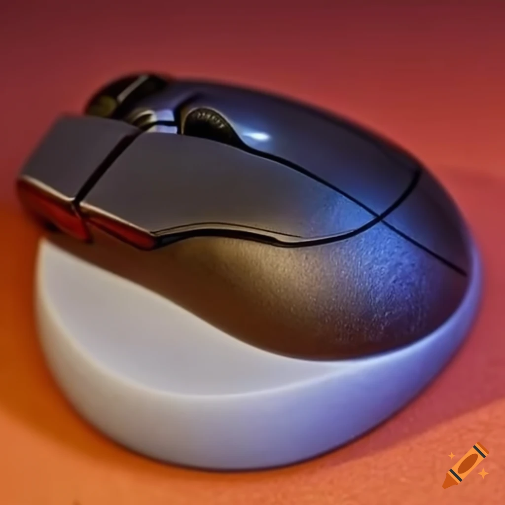 Unique computer mouse made of meteorite and ceramic smalt on Craiyon