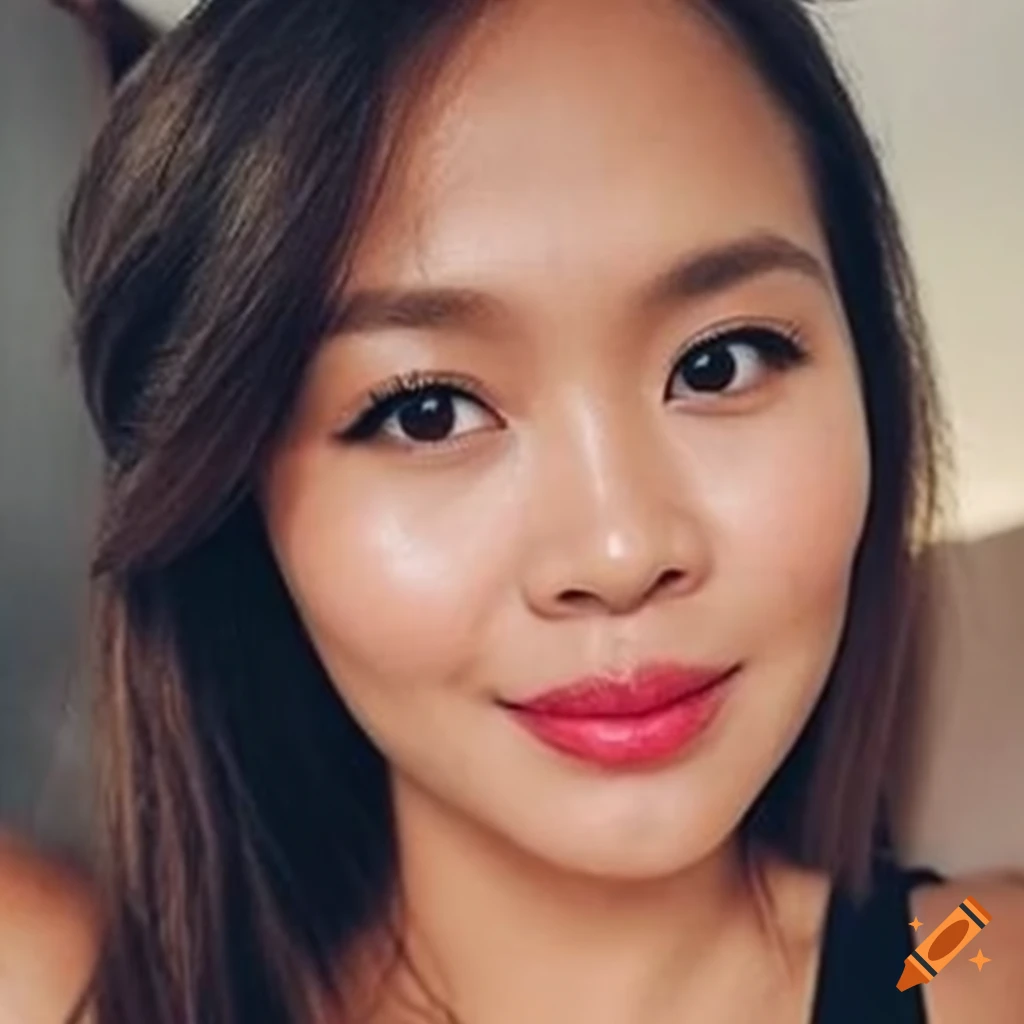 Portrait of a filipina woman with distinctive features on Craiyon
