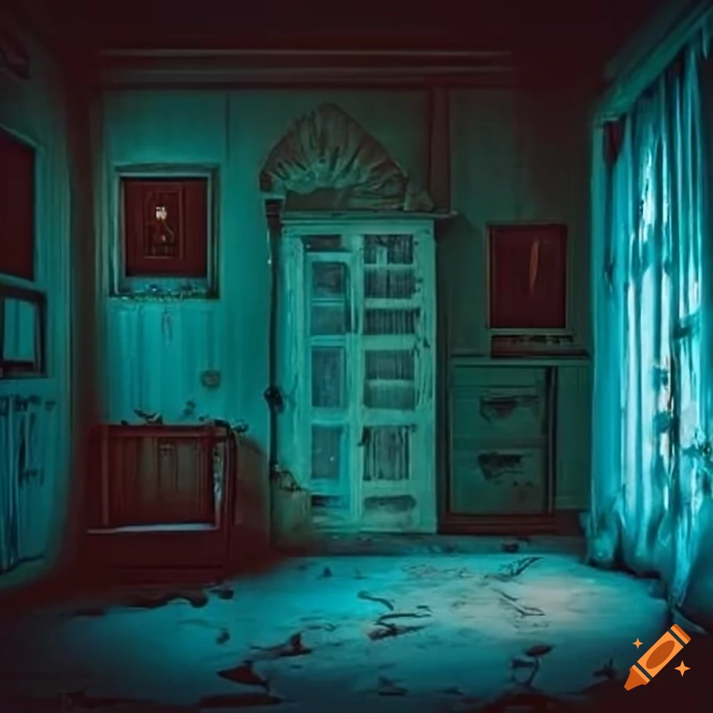 Creepy room interior on Craiyon