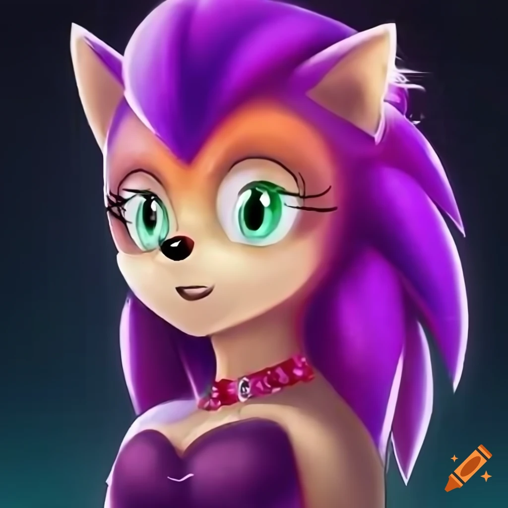 Queen aleena hedgehog character on Craiyon