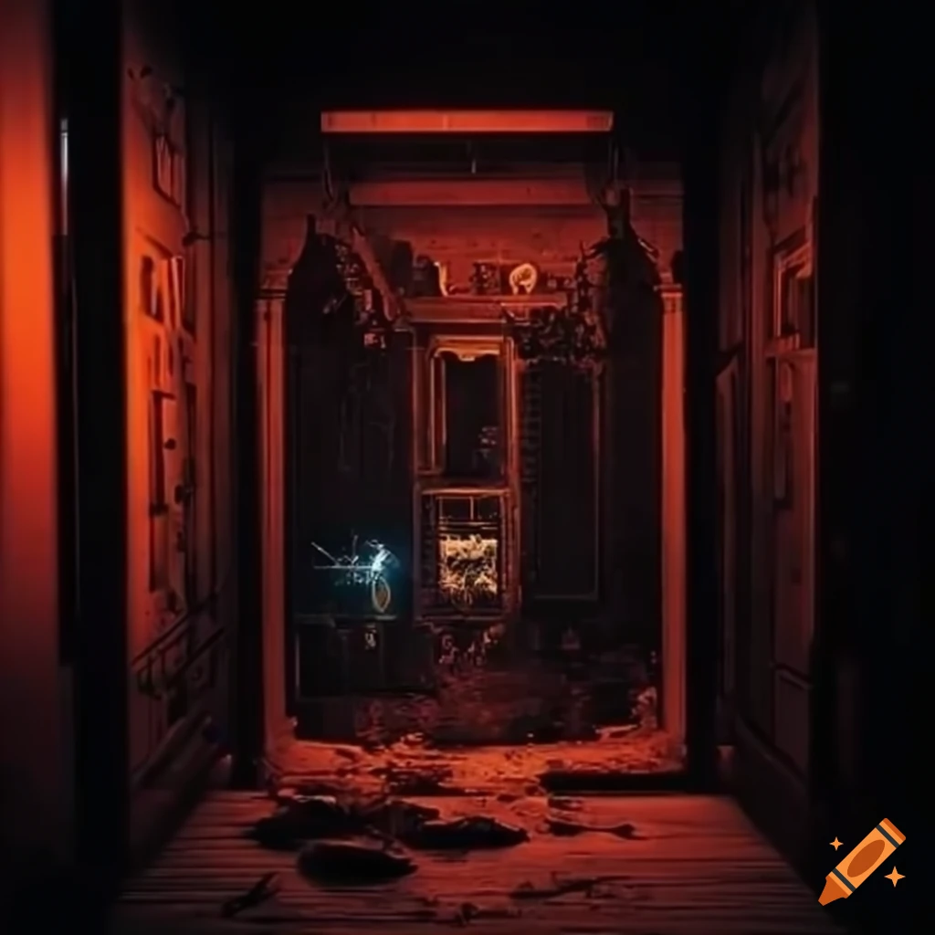 Inside a dark tech outpost on Craiyon