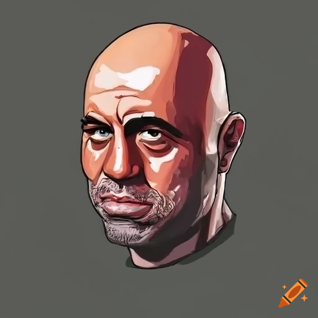 Cartoon of joe rogan in 4k resolution on Craiyon