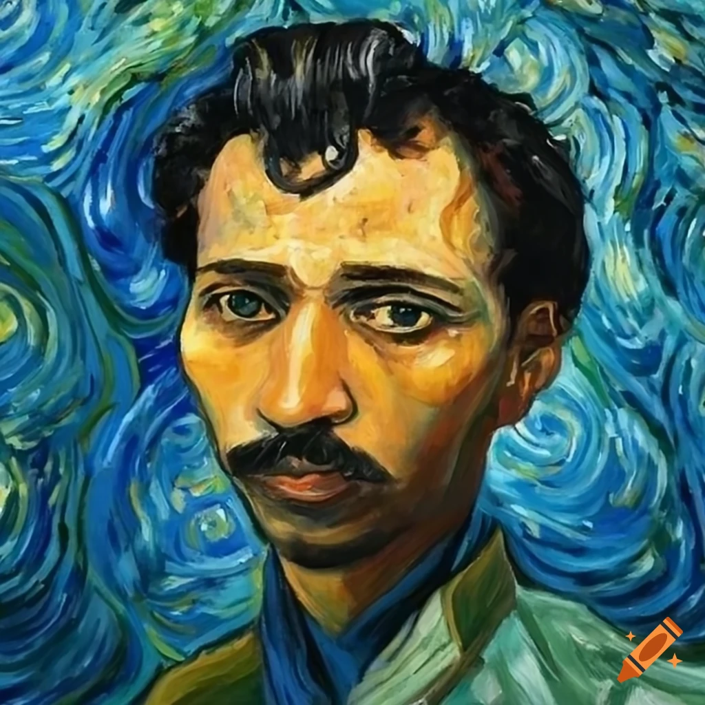 Kumaraguru muthuraj painting in vincent van gogh style with smaller ...