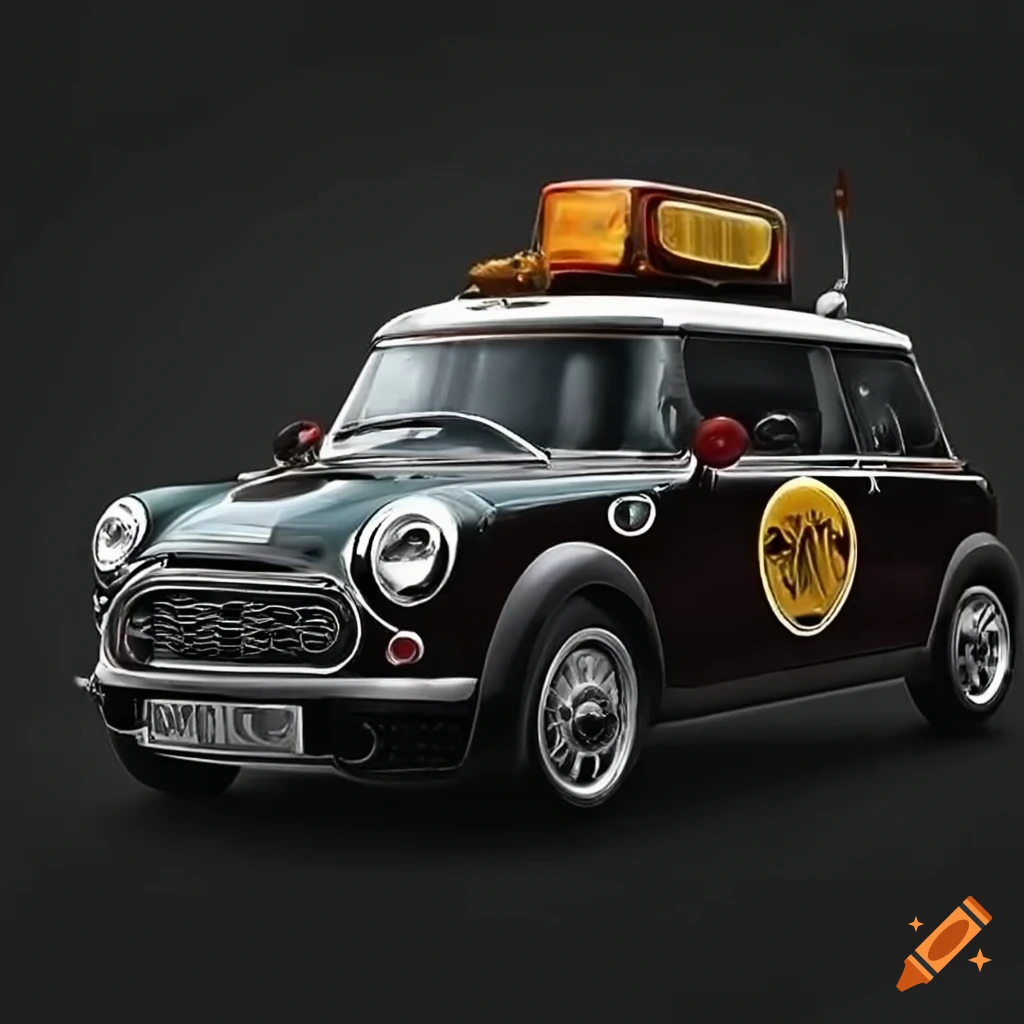 Mini cooper british taxi on Craiyon