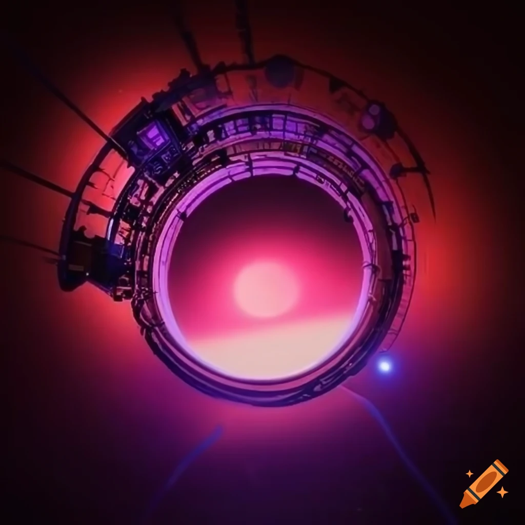 Time machine in empty space on Craiyon