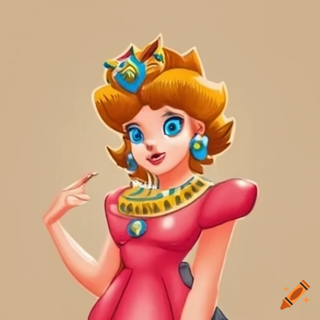 Princess daisy in a king tut costume on Craiyon