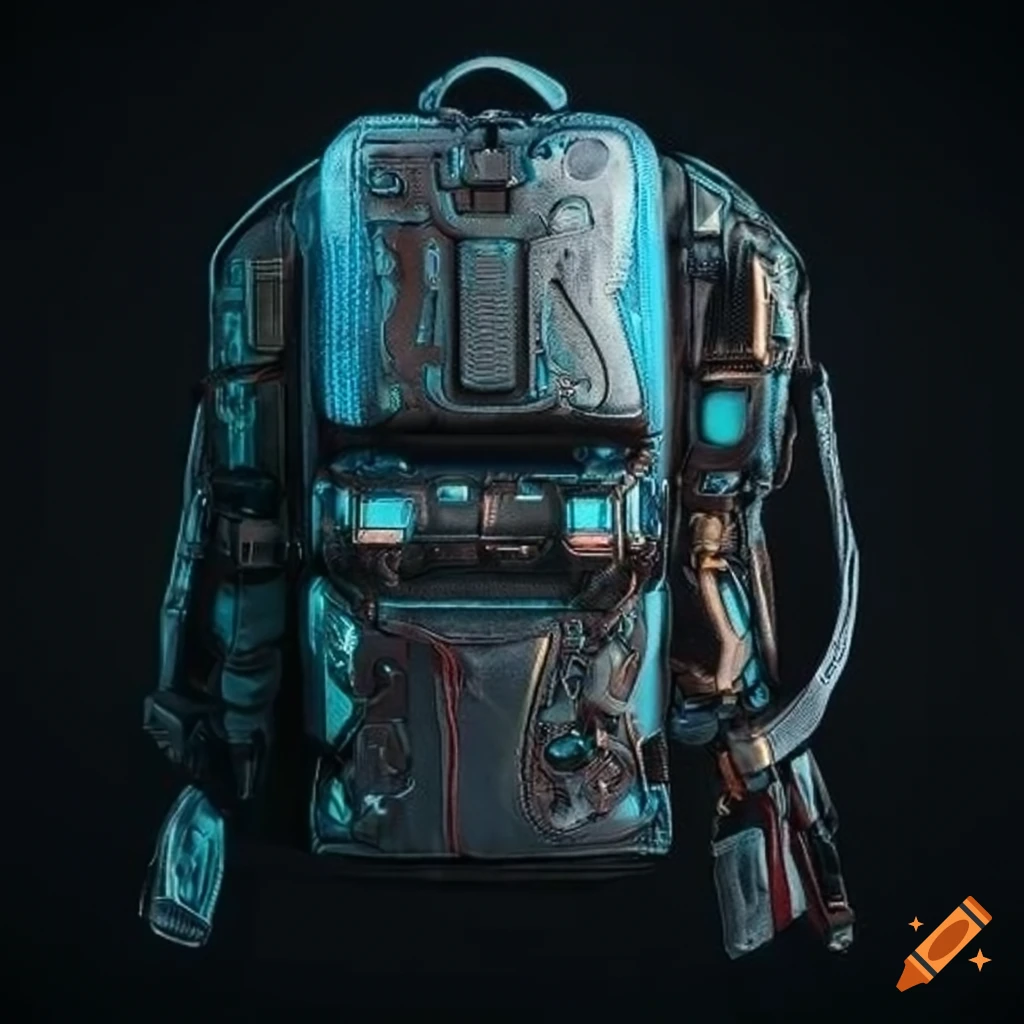 Cyberpunk futuristic robot backpack on Craiyon