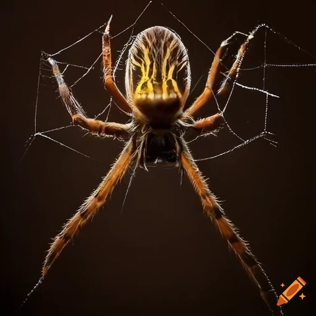 Spider silk farm producing wizard robes with weaving machines on Craiyon