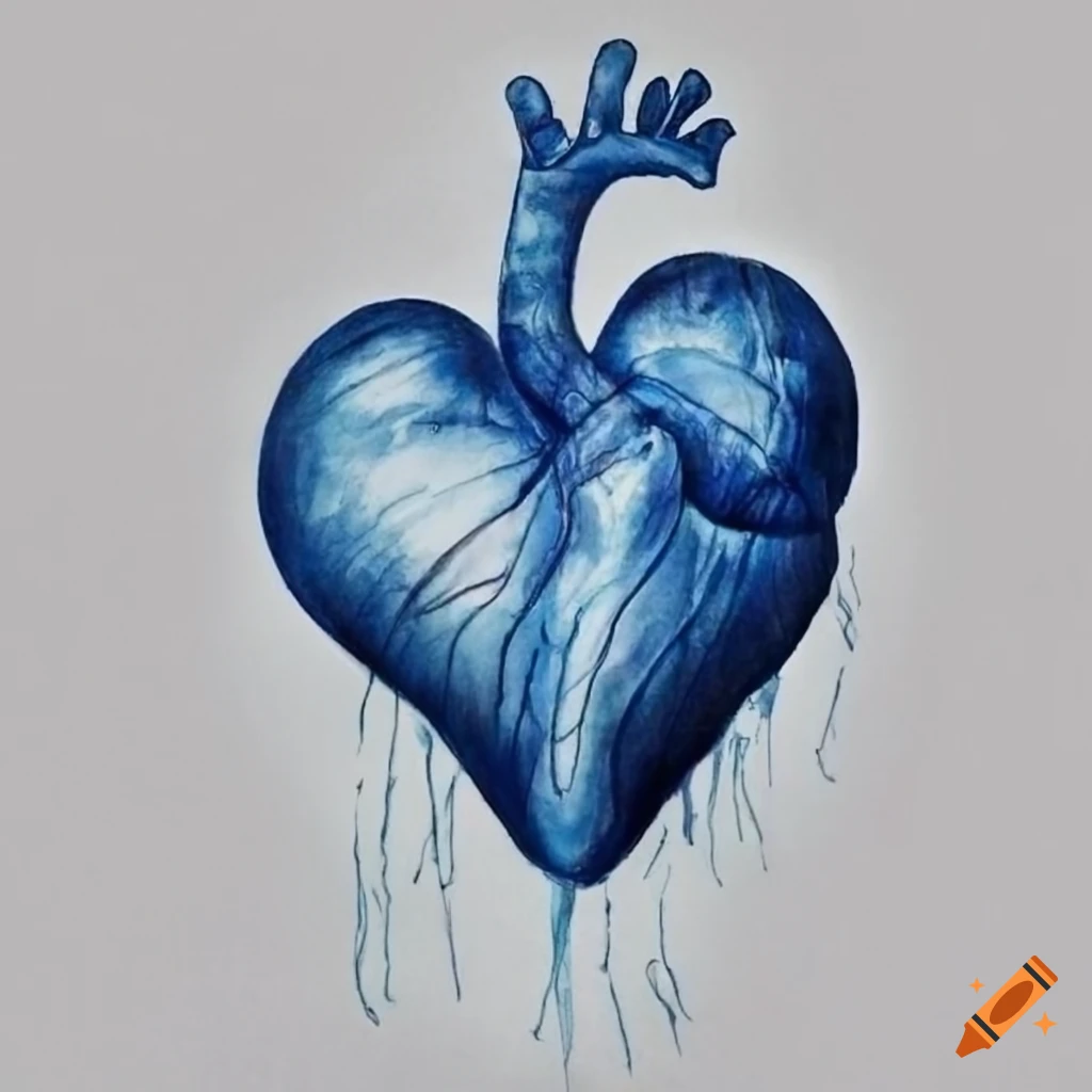 Blue bleeding heart flower on Craiyon