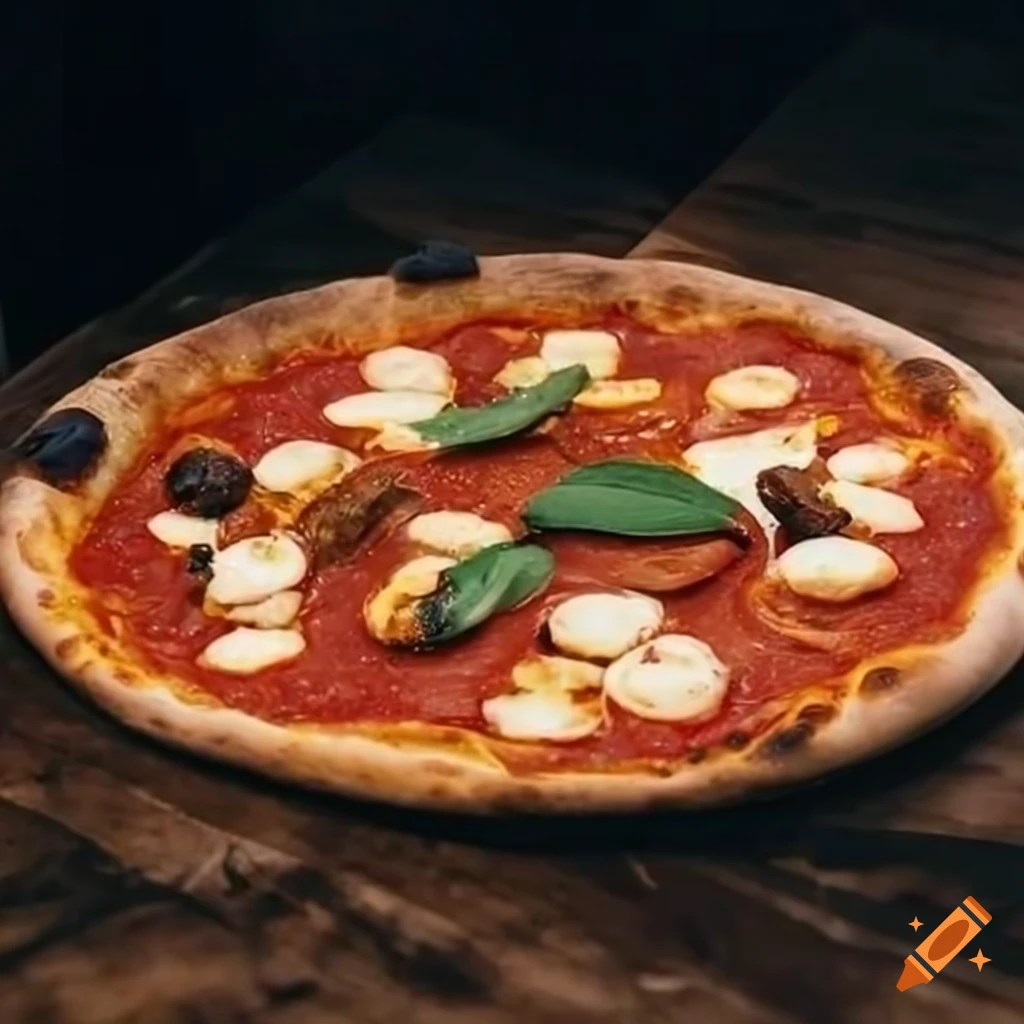 Naples-style pizza on Craiyon