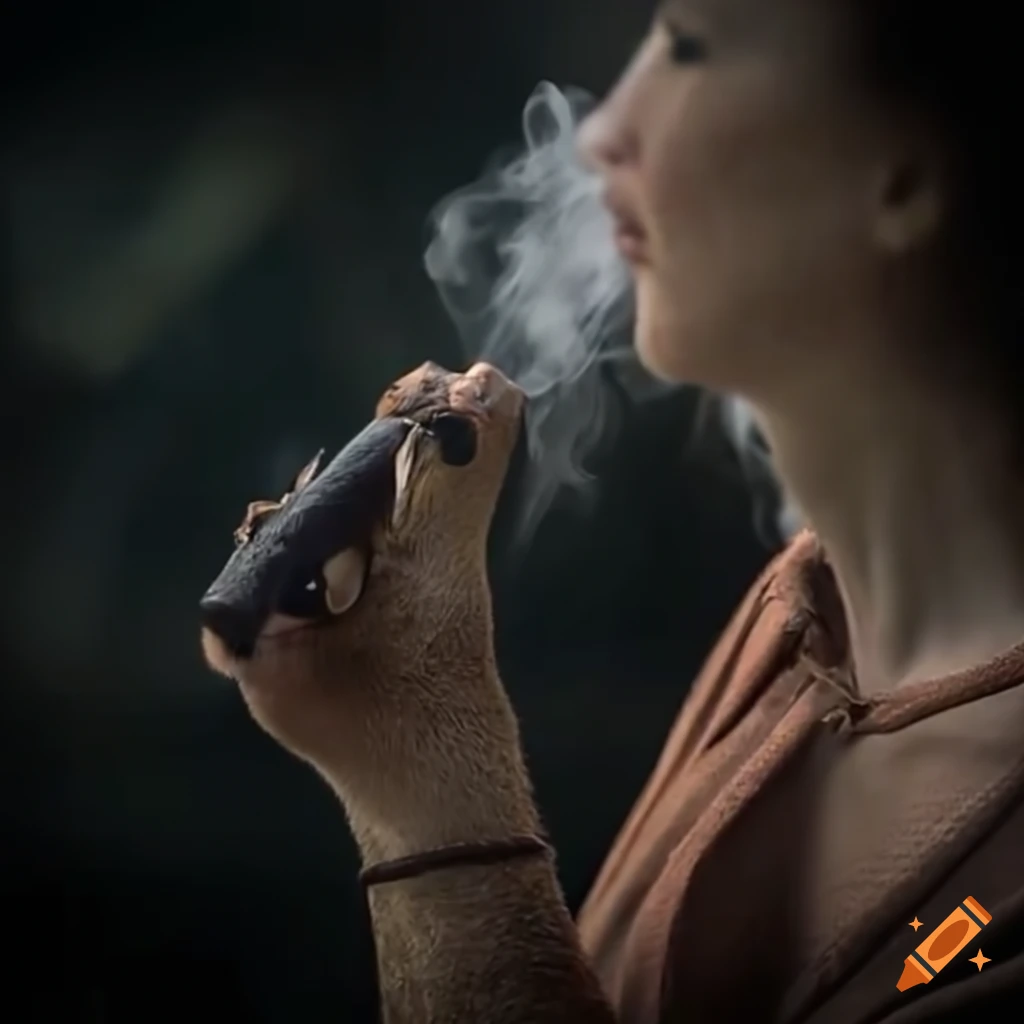 Squirrel smoking in a stylish john wick fashion on Craiyon