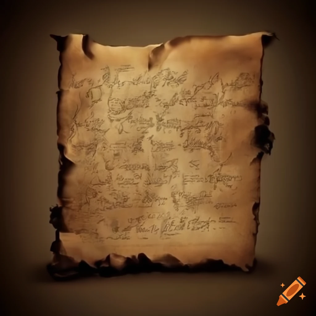 Long text on old parchment on Craiyon