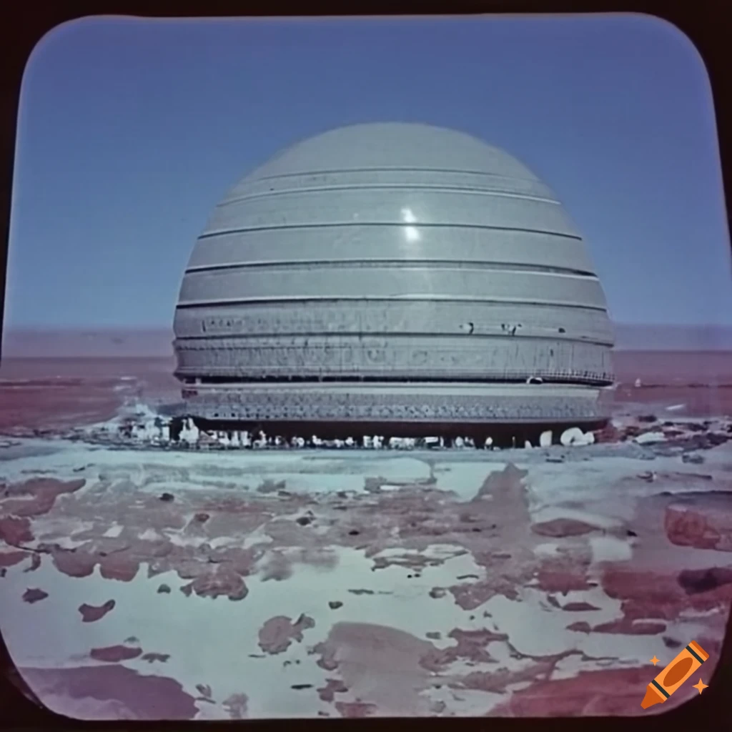 Collection of vintage NASA slides depicting alien industrial landscapes ...