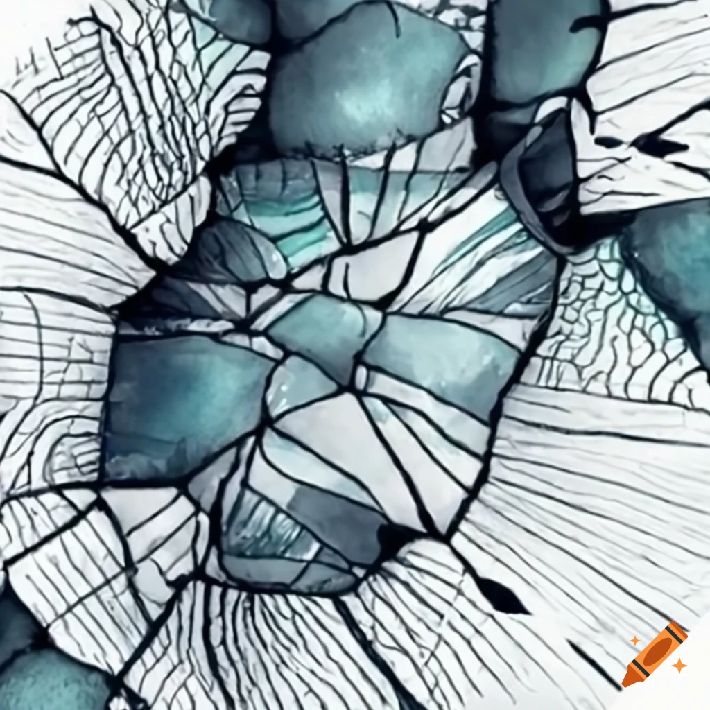 Textile shattered watercolor glass art of zatoichi on Craiyon