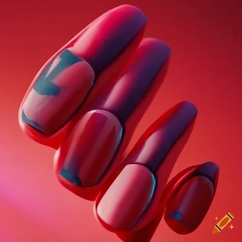 Vernis rouge, techno on Craiyon