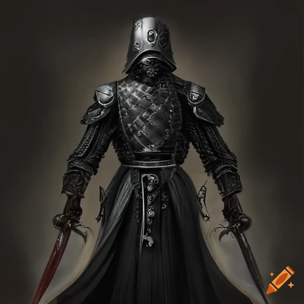 Victorian inspired guard with raven sigil on Craiyon