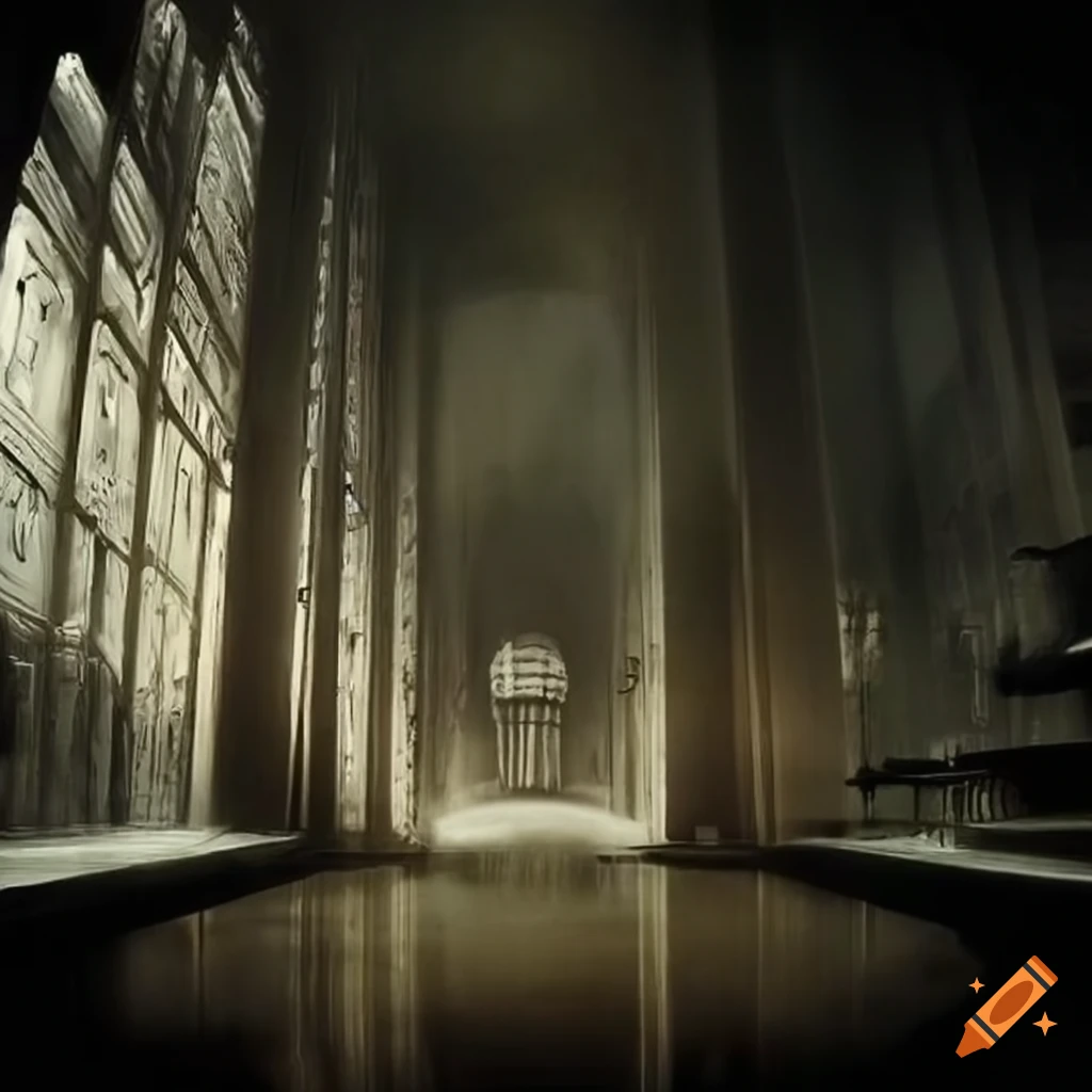 Modern hyper-realistic dead shopping mall with a mysterious astronaut ...