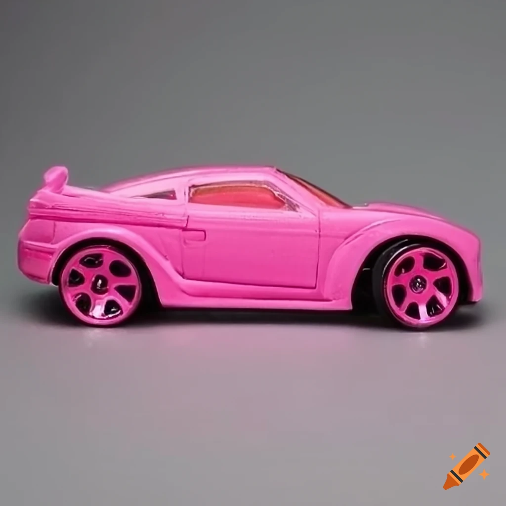 Pink y2k hot wheels car side profile on Craiyon