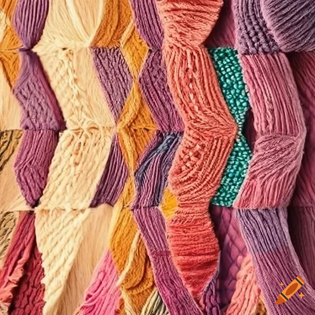 Bohemian knotted cotton or hemp dimensional wall piece with intricate ...