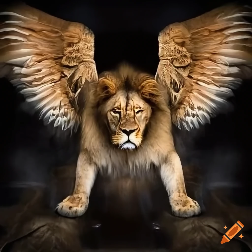 Winged lion on Craiyon