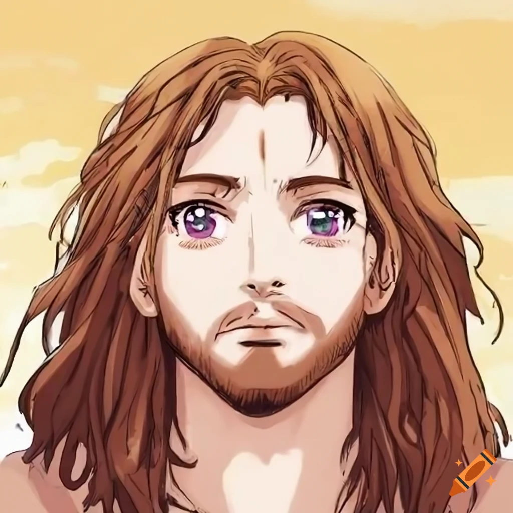 Anime comic style depiction of jesus on Craiyon