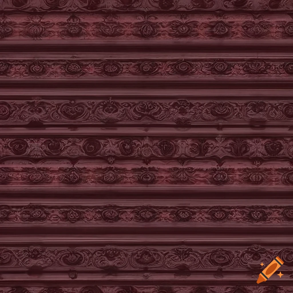 Authentic Victorian kitchen wall maroon texture with simple design on ...